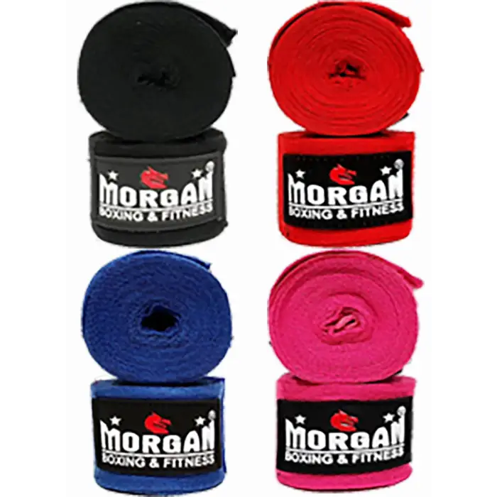 Morgan Sports Cotton Boxing Hand Wraps - 180inch - 4m Long (pair ...