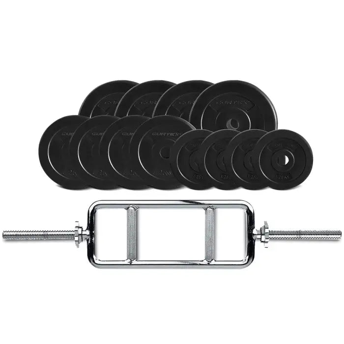 Cortex 40kg Enduracast Weight Plate Set with Tri Bar — Fitness At Home